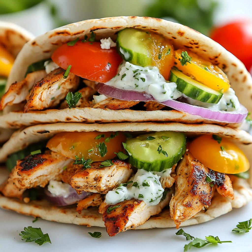 Greek Chicken Gyro Pitas Flavorful and Easy Recipe - Recipe Website